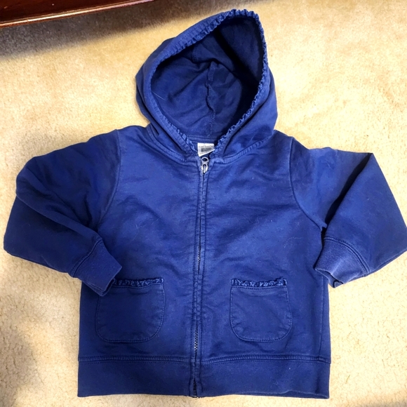 Carter's | Jackets & Coats | Navy Blue Terry Knit Full Zip Hoodie ...